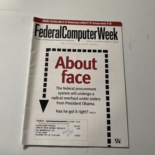 2009 Mar 9 Federal Computer Week Magazine Orders Form Obama (MH377) | eBay