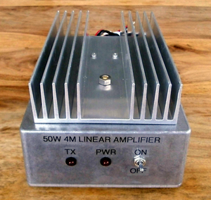70MHz (4m) RF Power Linear Amplifier, typical 8W in 50W out. Made in ...