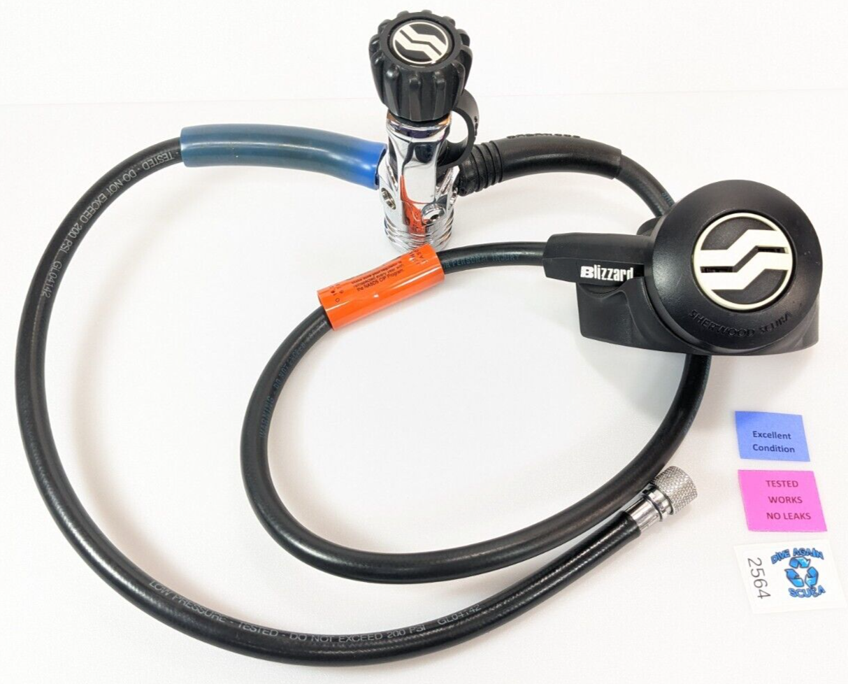 Sherwood Blizzard Scuba Dive Regulator Set Yoke 1st First, + 2nd Second ...