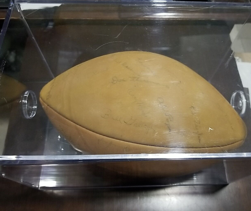 1969 Notre Dame Fighting Iris Team Signed Football With Joe Theismann ...