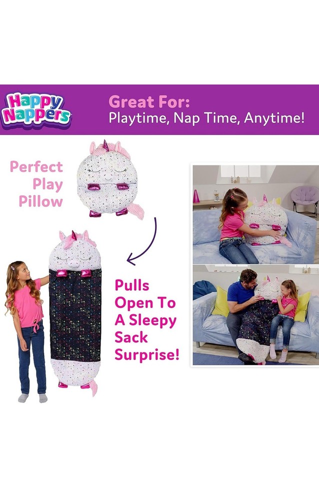 Happy Nappers Pillow Sleepy Sack Comfy Cozy 54” x 20” Arianna Unicorn ...