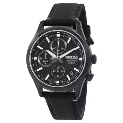Seiko Men's Chronograph Quartz Black Dial Watch - SSB421P1 NEW | eBay