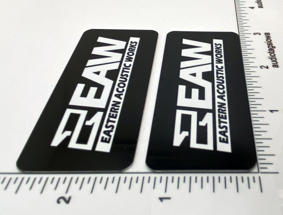 EAW Eastern Acoustic Works Speaker Badge Logo Custom Made Aluminum Pair ...