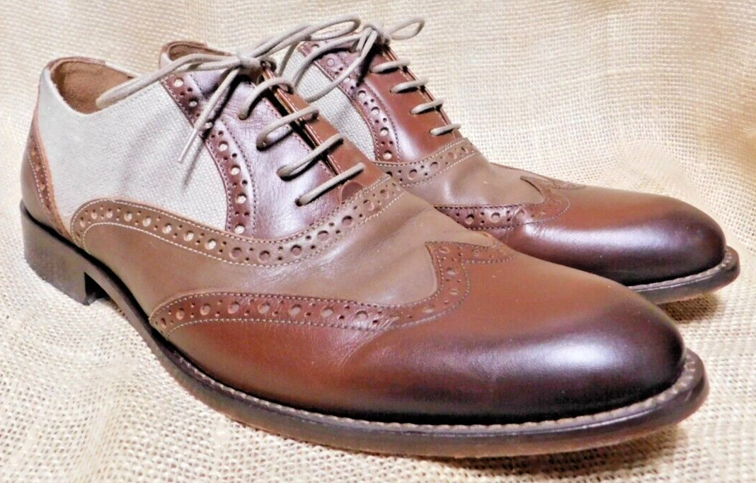 RARE Bruno Magli Alvar Multi Color Wingtip Dress Shoe… - Gem