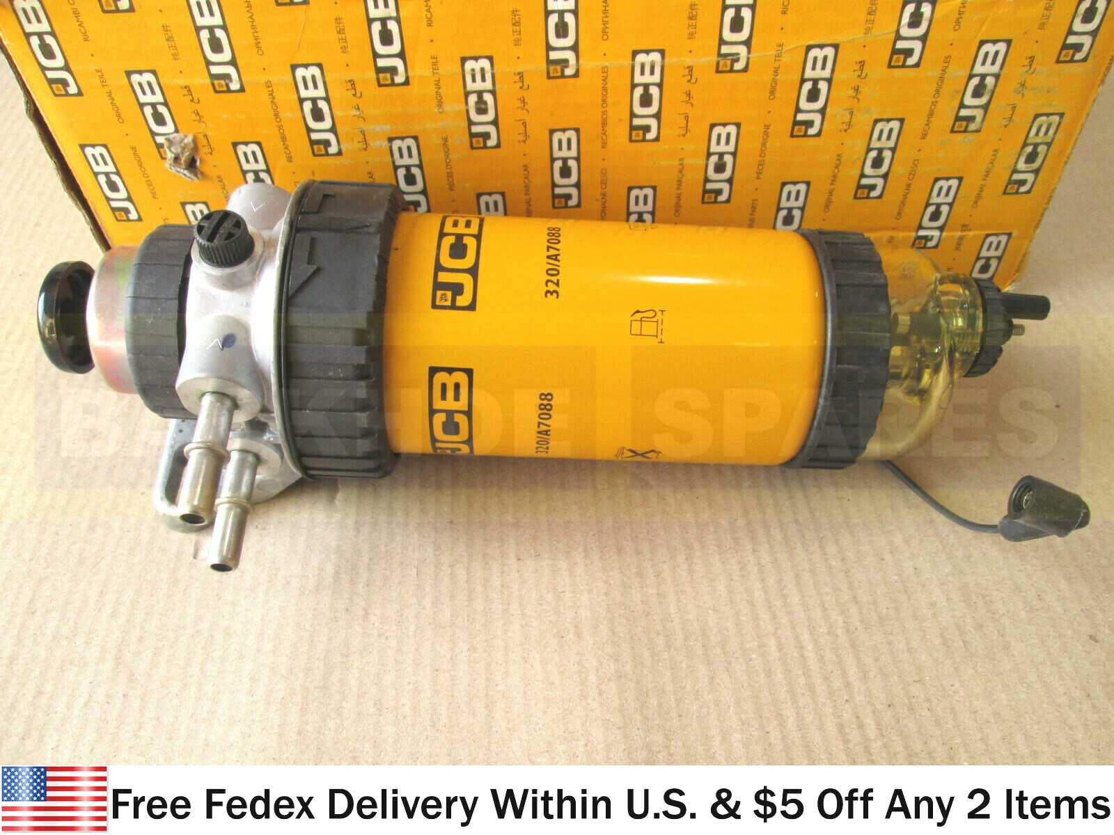 JCB PARTS - GENUINE JCB FUEL FILTER ASSEMBLY - 30 (PART# 320/A7088 320/ ...