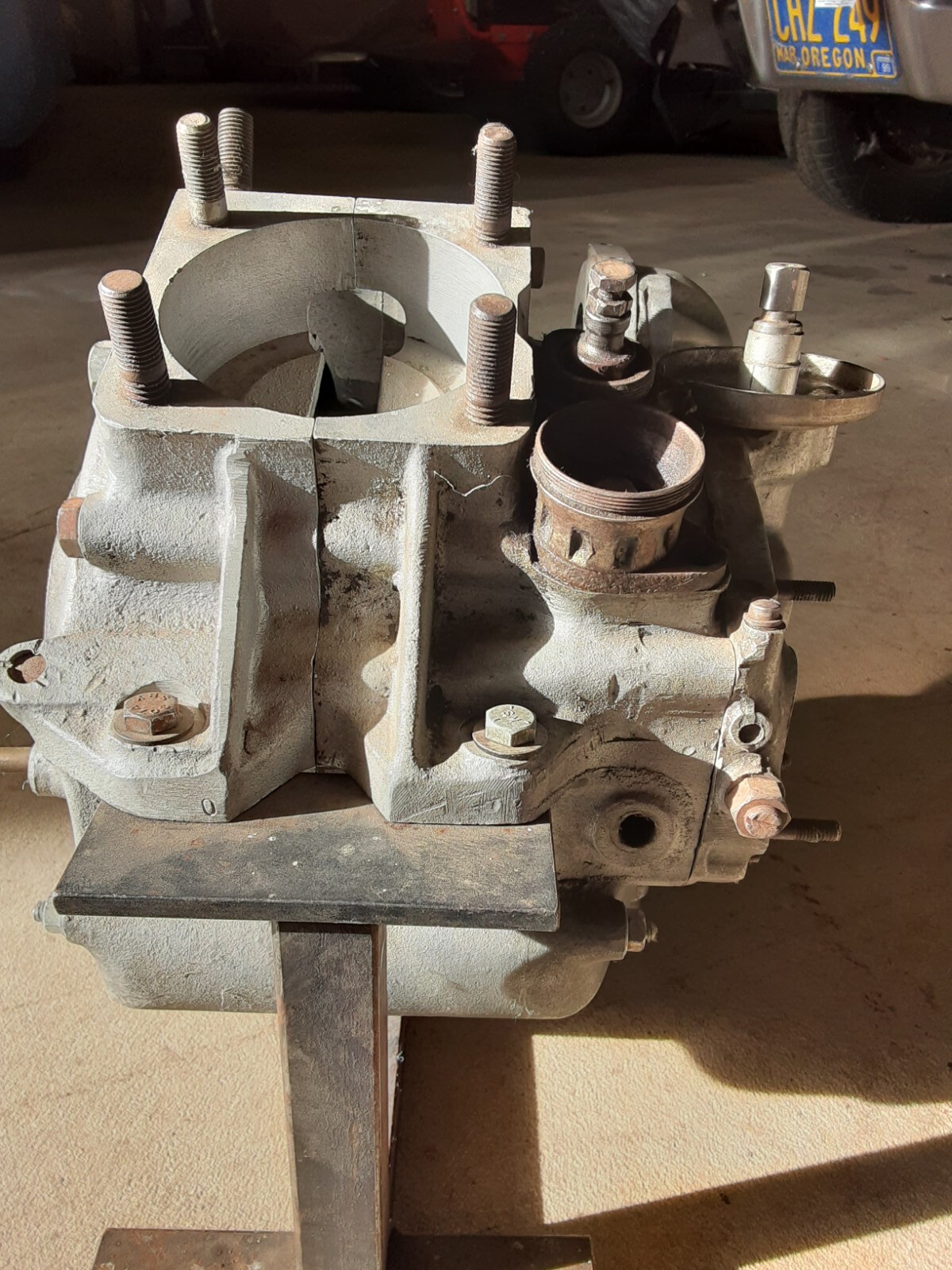 OEM 1938 Harley ULH Engine Case and Cover Matching Belly Numbers ...