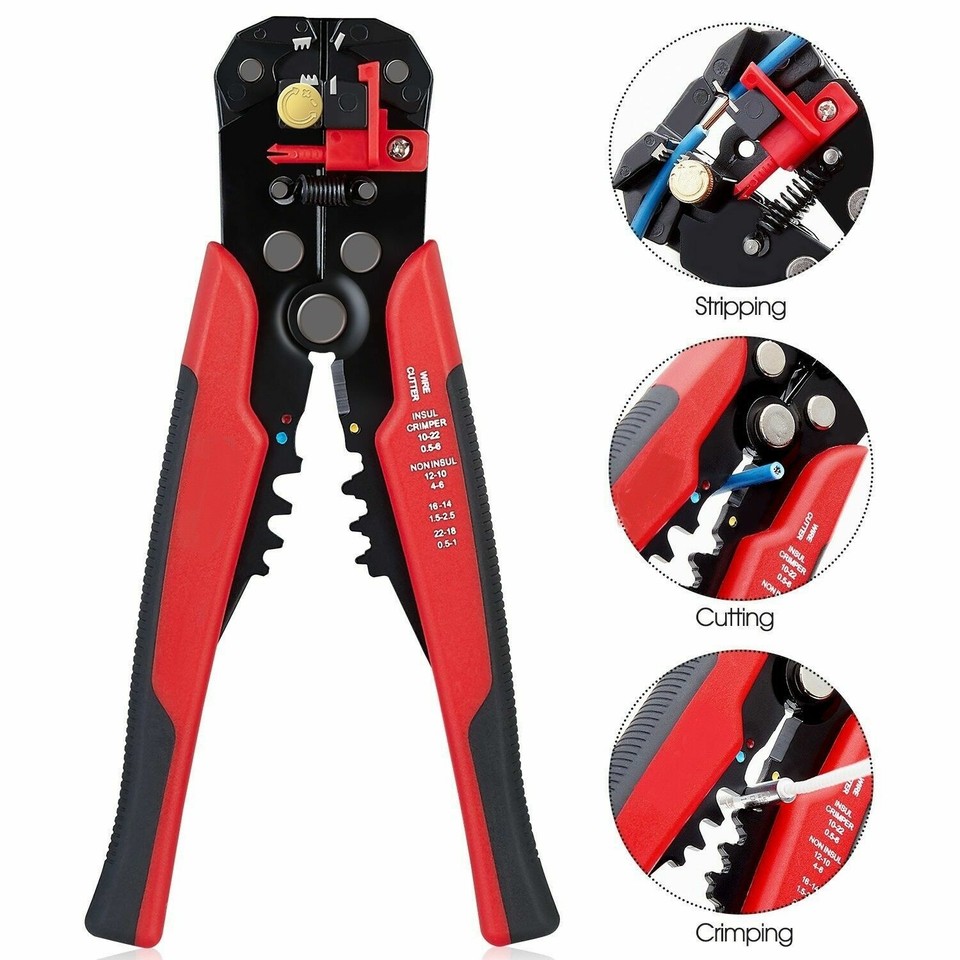 Self Adjusting Automatic Wire Stripper Cutter Crimper Cable Stripping ...