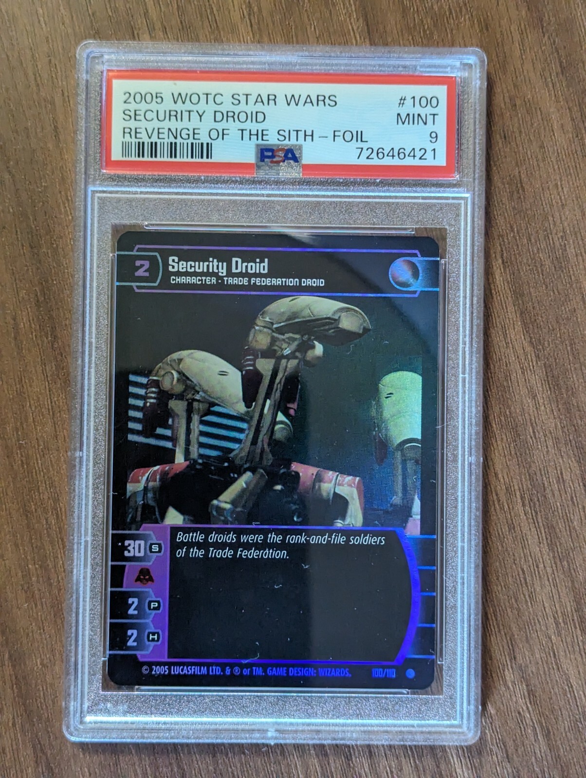Security Droid - Revenge of the Sith - Foil - Graded PSA Mint 9 - 2005 ...