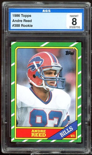 Andre Reed Rookie Card 1986 Topps #388 AGS 8 NM/MT | eBay