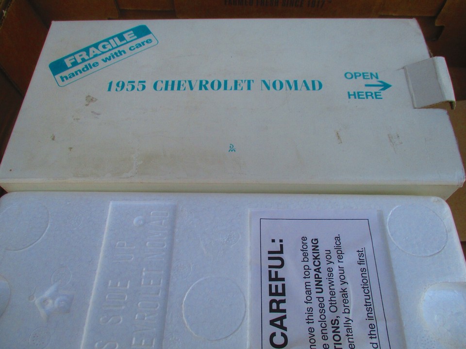 DANBURY MINT 1955 Chevrolet Nomad "REGAL TURQUOISE" Blue/White 1/24 in ...