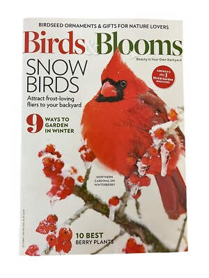 Birds & Blooms Magazine Cardinal Snow Birds Dec/Jan 2020 | eBay