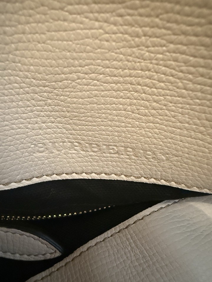 Burberry Women's Cream Leather Crossbody Messenger Handbag | eBay