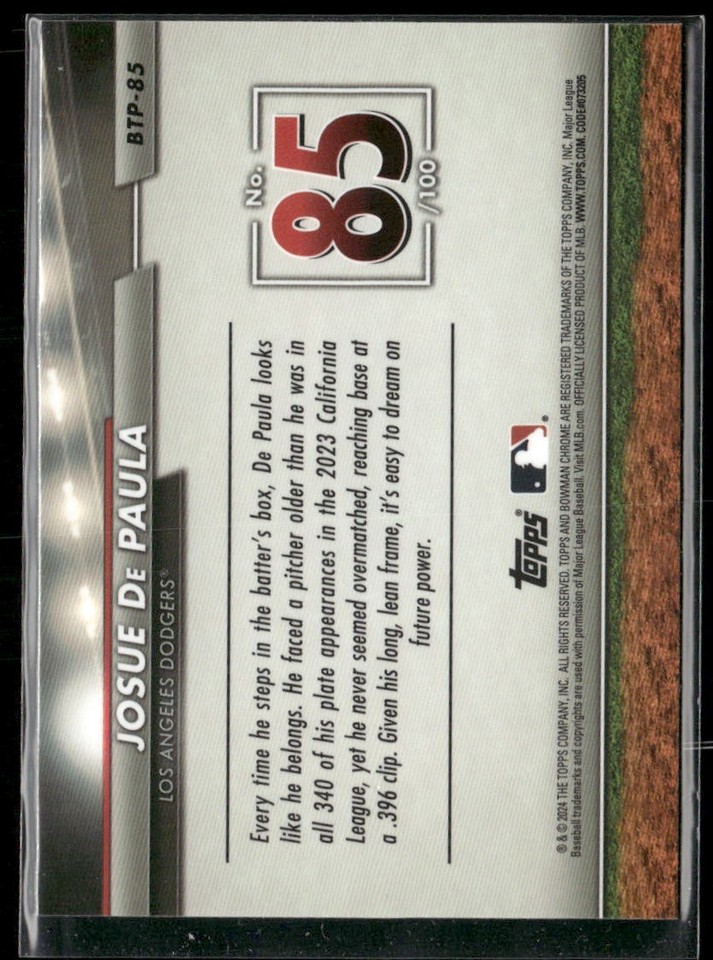 2024 Bowman #BTP-49 Jace Jung Bowman Scouts' Top 100 | eBay