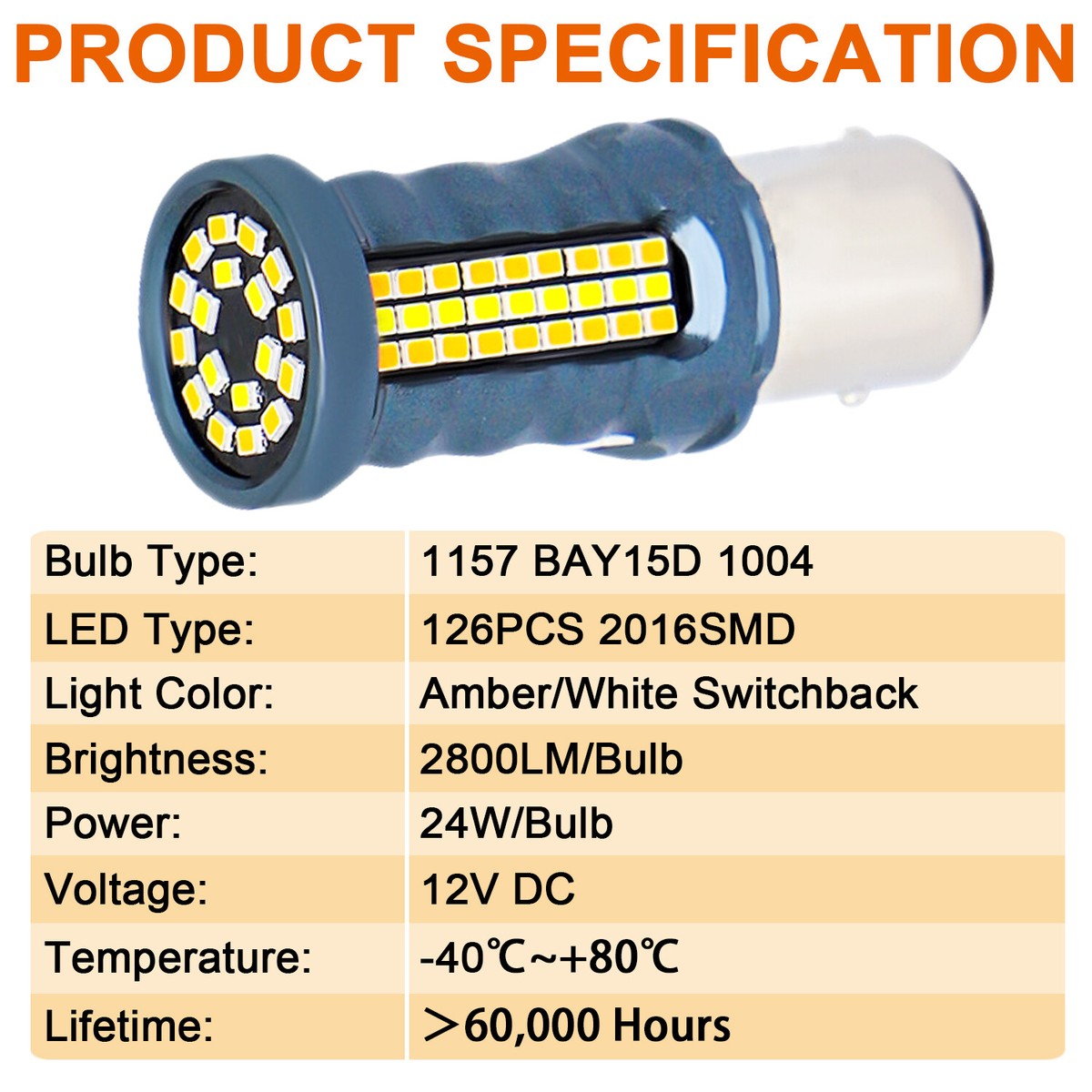 Turn Signals For GMC C1500 2357 Led Bulb White AUXITO 1157 1157NA 2057 ...