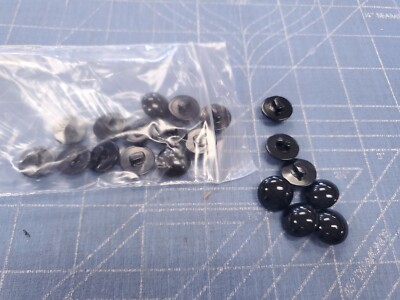 10 Black Dome Buttons Suit or Coat Plastic Sew On 5/8 Inch Inch | eBay