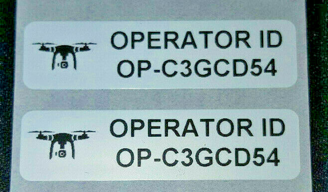 20 Drone Operator ID Stickers, Flyer , Battery, If Lost Labels ...