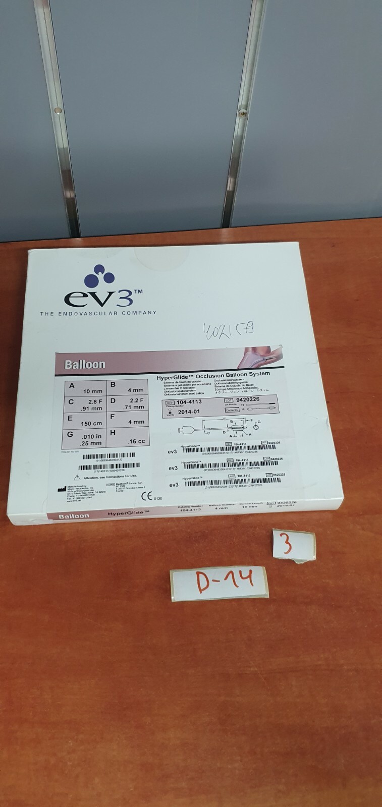 EV3 HYPERGLIDE OCCLUSION BALLOON SYSTEM: 4MM X 10MM 104-4113 | eBay