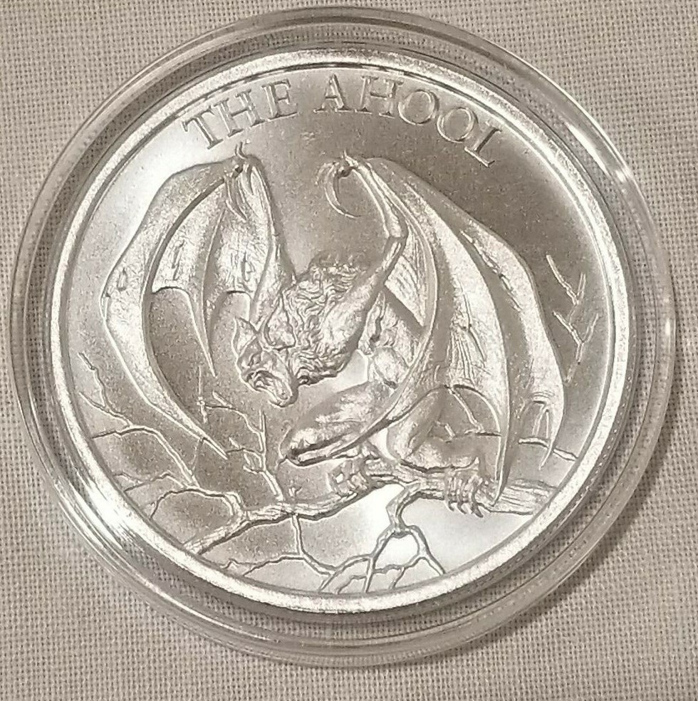 1oz The Ahool Silver Round Coin Java Giant Bat Indonesia Flying Primate ...