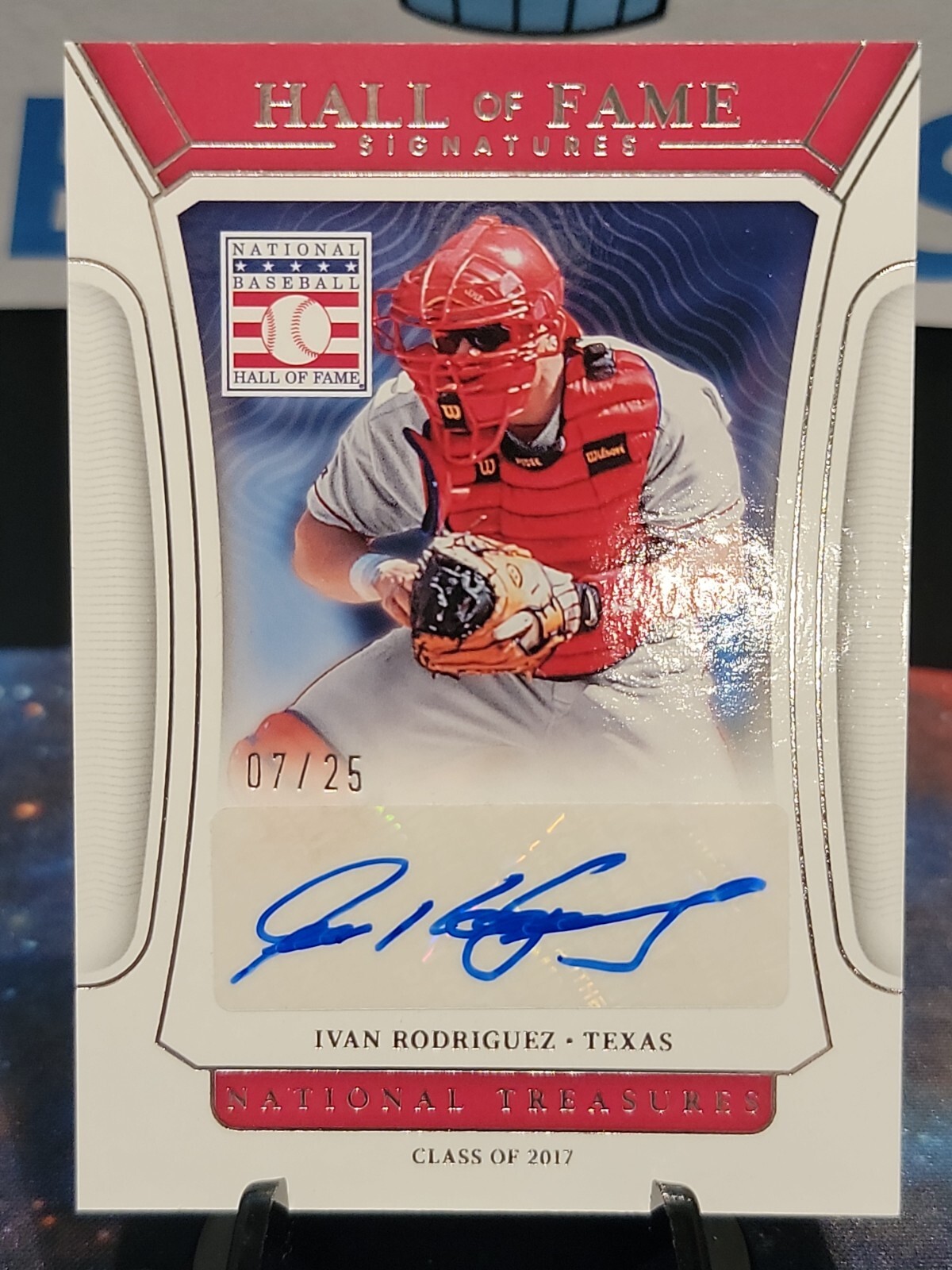 2022 Ivan Rodriguez National Treasures Hall Of Fame Signatures ...
