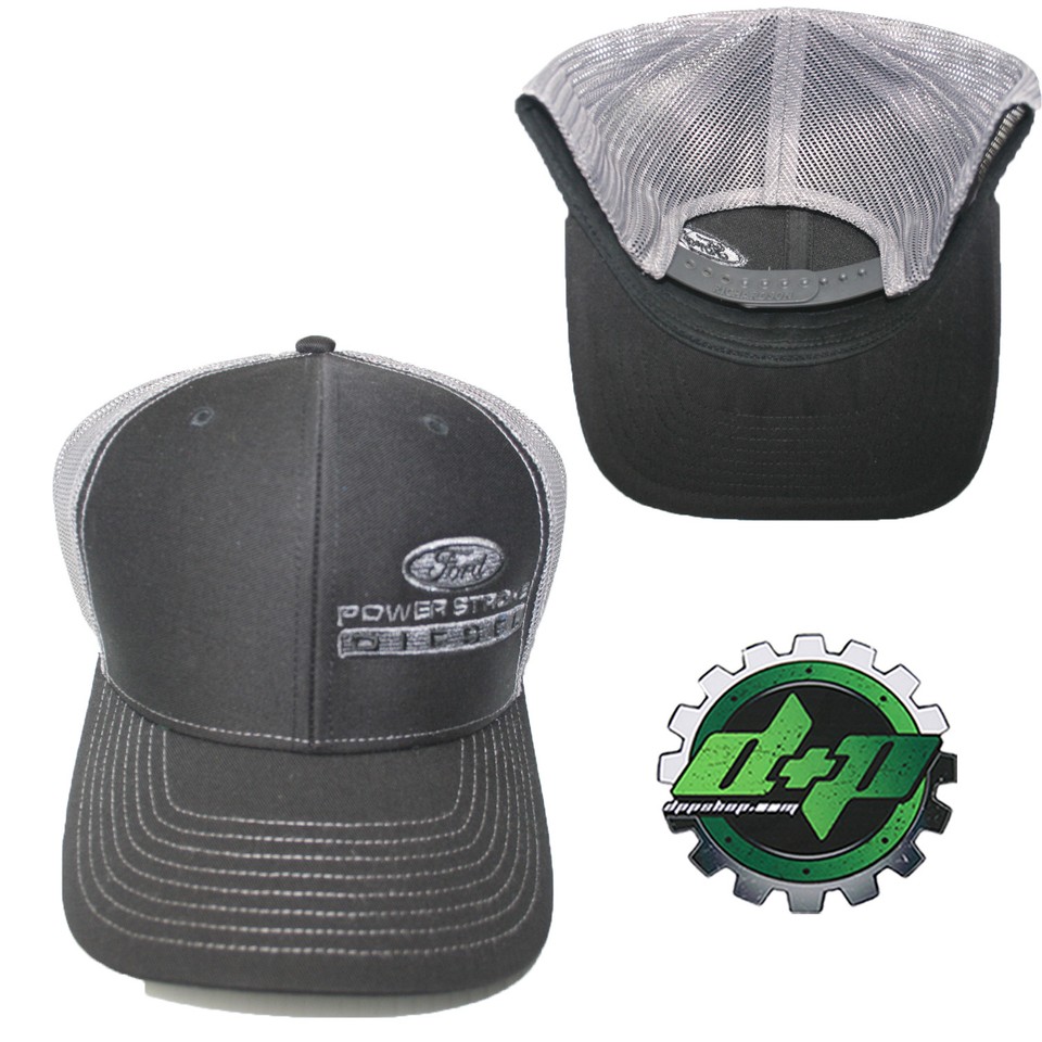 Ford Powerstroke richardson 112 hat truck Black / Charcoal Gray mesh ...