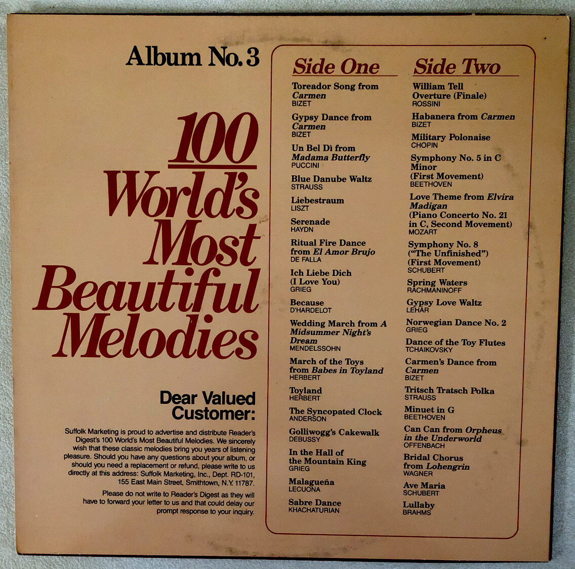 Reader's Digest Presents 100 World's Most Beautiful Melodies Album No.3 ...