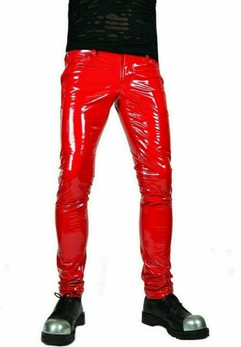 GOTHIC PVC VINYL GLOSS ROCK STAR STAGE ROCKER SKINNY JEANS PANTS UK | eBay
