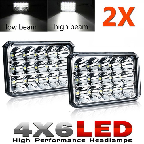 2Pcs 4x6'' LED Headlights Sealed Beam Light Bulbs Replace H4656/4651 ...