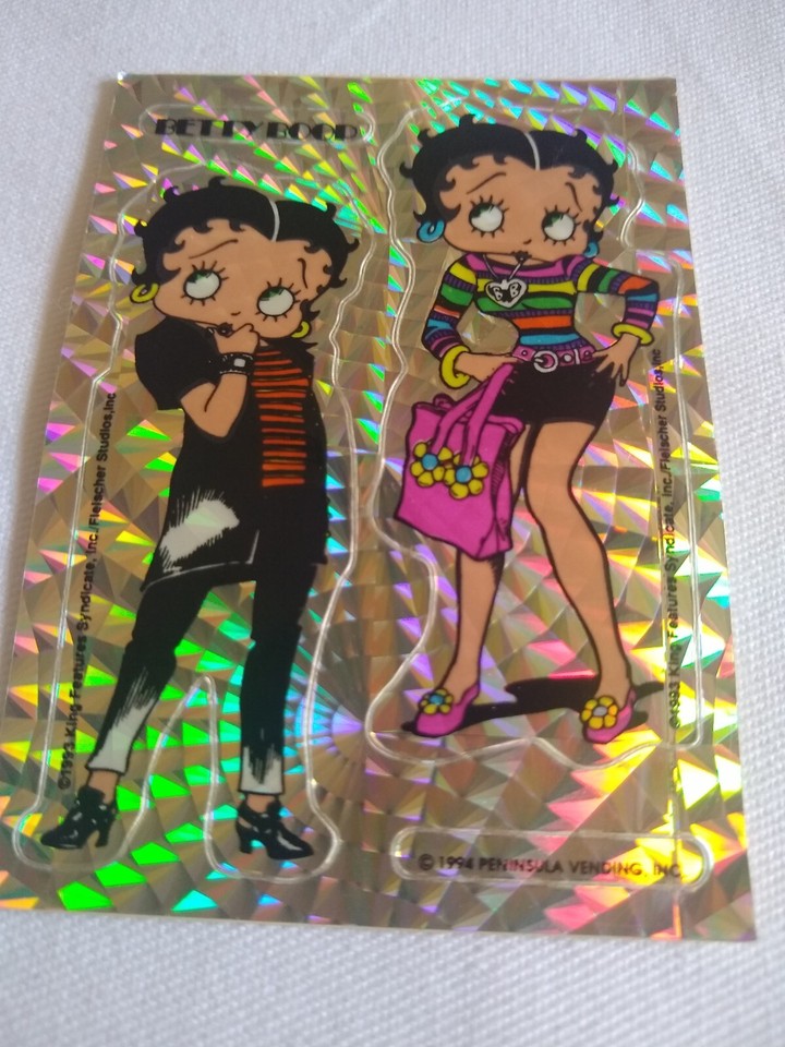 Vintage Betty Boop Fashion Prism Sticker Vending machine 90s NOS dazzle ...