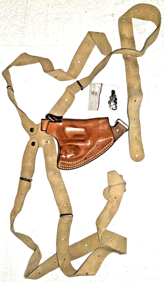 Vintage Jackass Brown Leather Shoulder Holster System S&W 2" "J" frame ...