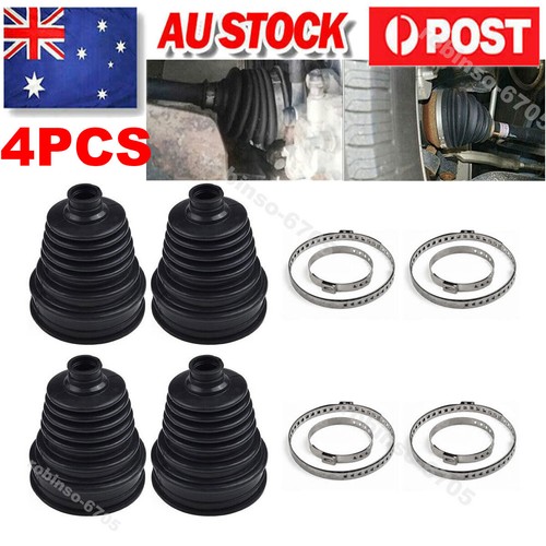 4pcs/Set Silicone CV Drive Shaft Boot Kits/Universal Round Clamp ...