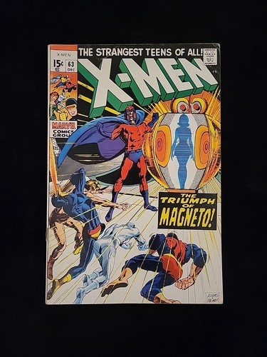 X-Men #63 F/VF Marvel Comics 1969 Silver Age Magneto, Ka-Zar, Neal ...