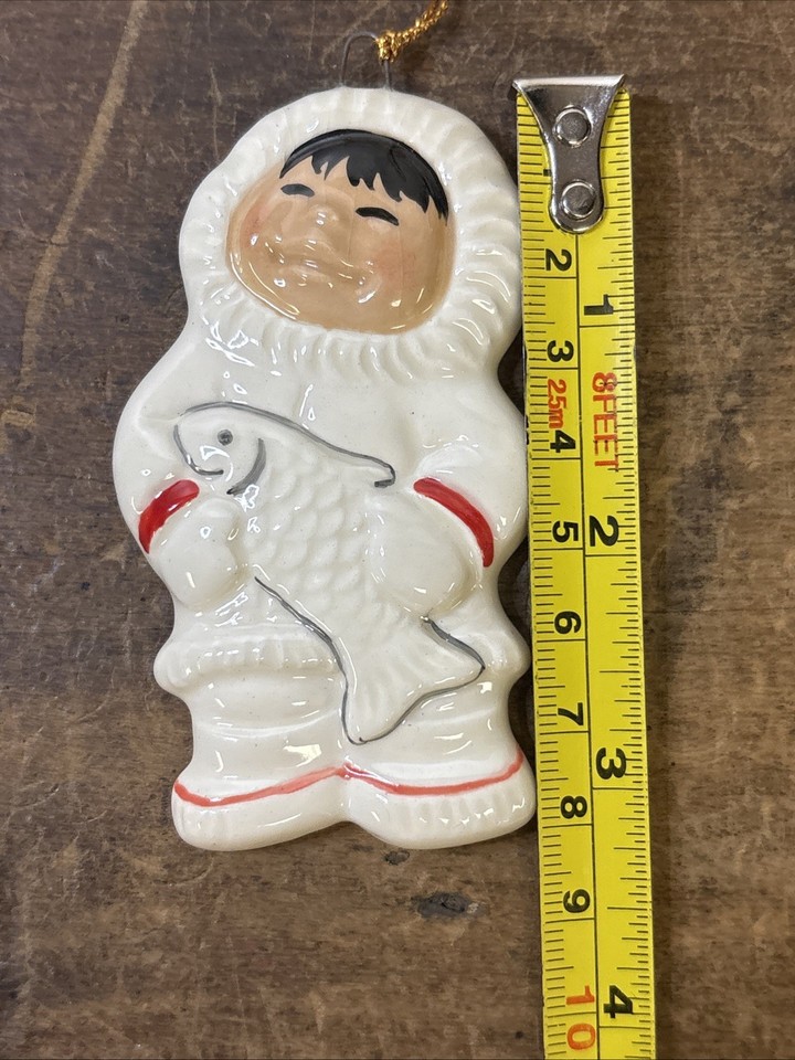 Vtg Alan Johnson Ornament Alaska Snowbabies Indigenous Inuit Eskimo Boy ...