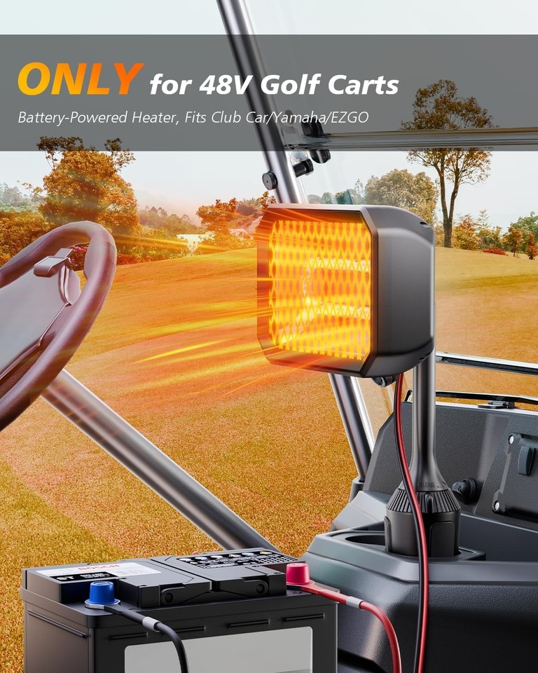 Golf Cart Heater, Battery Operated Heater for Golf Cart Accessories ...
