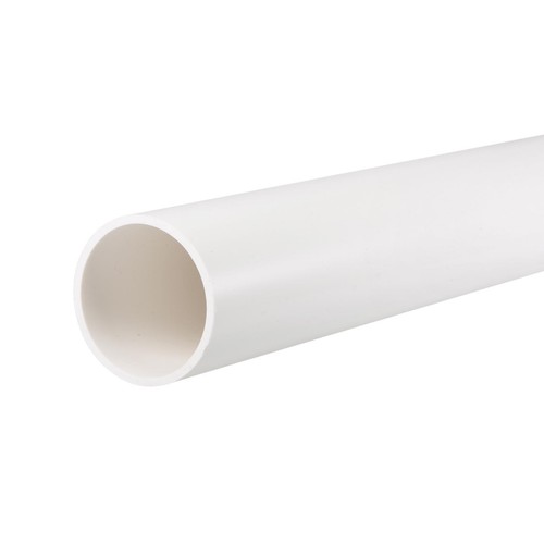 PVC Rigid Round Pipe 45.2mm ID 50mm OD 0.35m White High Impact ...