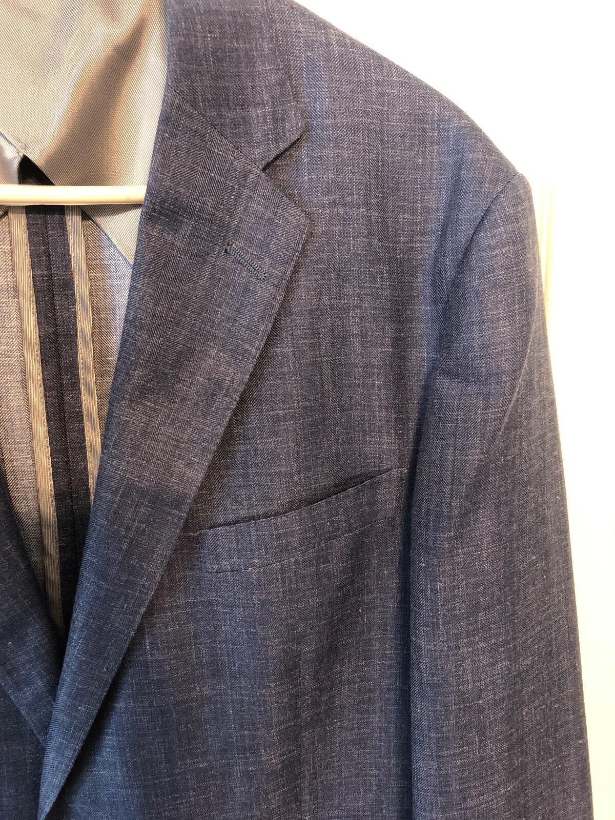 Hart Schaffner Marx Linen Blend Mens Blue Sport Coat Partially ...