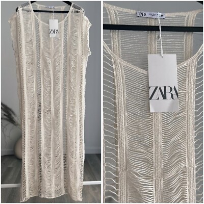 ZARA OPEN WEAVE MIDI TUNIC NWT SMALL | eBay