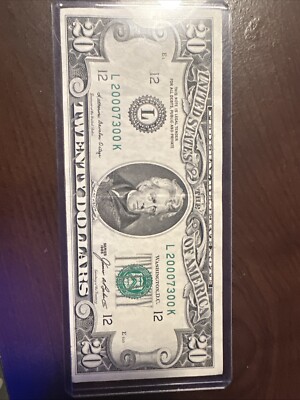 $20 Dollar Bill Miss Print 1985 | eBay