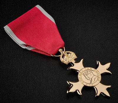 Replica OBE Medal. Civil/Civilian Award/Ribbon. Order of the British ...