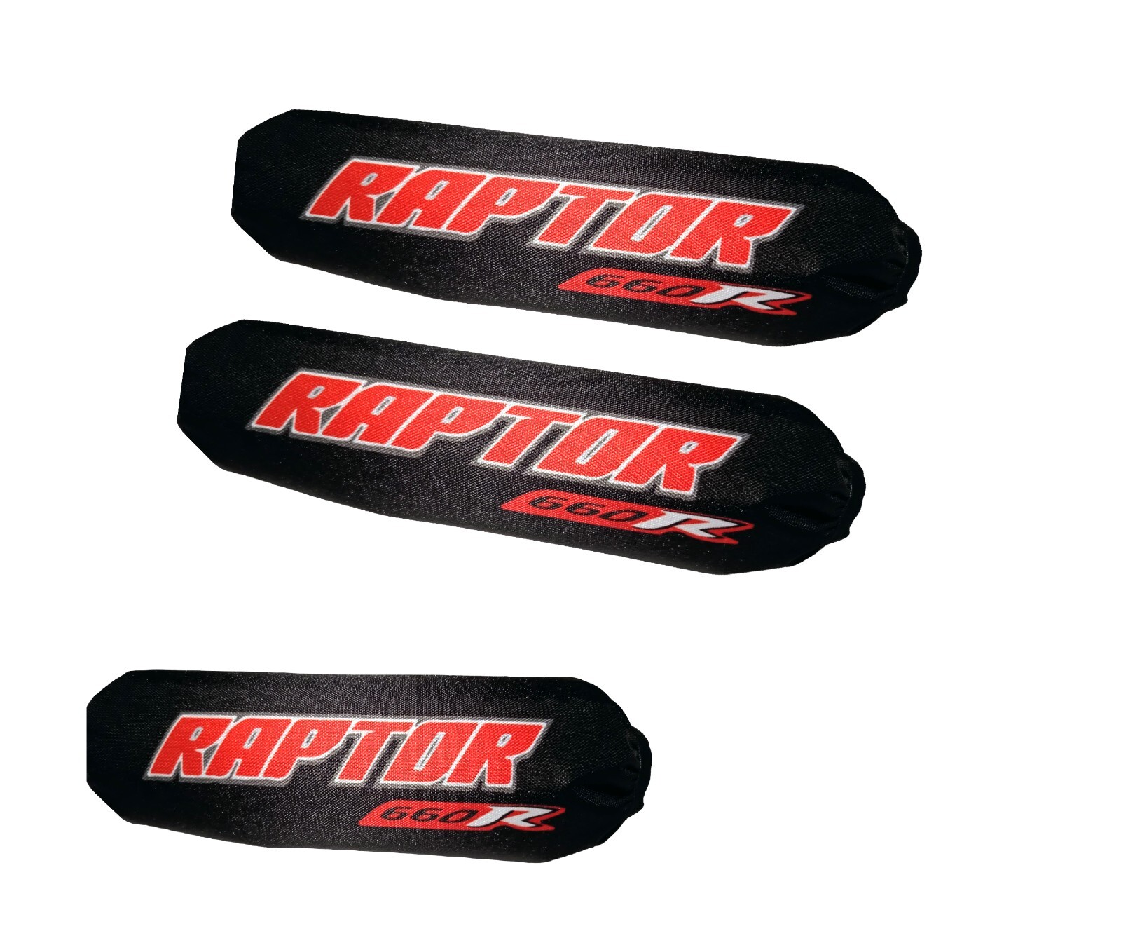 Black Red Shock Covers Raptor 660R, set-3, parts oem Yamaha | eBay