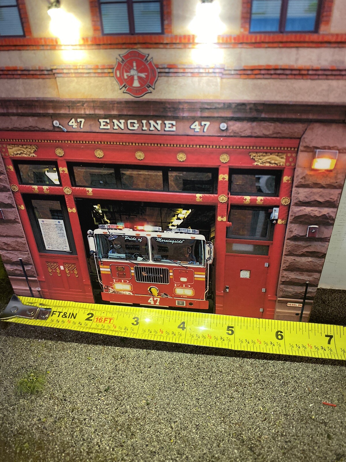 O Scale Scratch Built "FIRE HOUSE" Department Station LED Front/Flat ...