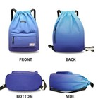 Gym Drawstring Backpack Water Resistant String Nylon Shoulder Travel ...
