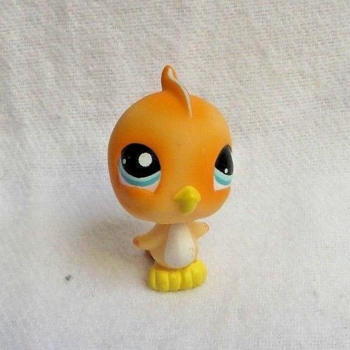 LITTLEST PETSHOP LPS #976 HASBRO BIRD OISEAU PINSON ORANGE ET JAUNE ...