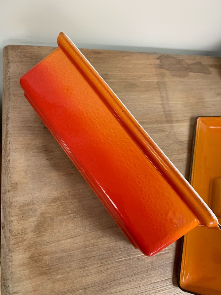 Le Creuset Cast Iron Terrine Dish Volcanic Orange Vintage 28x8cm | eBay UK
