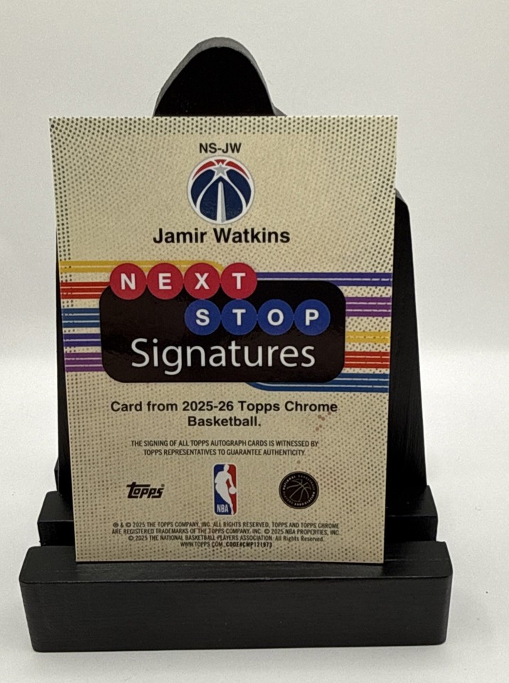 2025-26 Topps Chrome Next Stop Signatures Blue Refractor RC Jamir ...