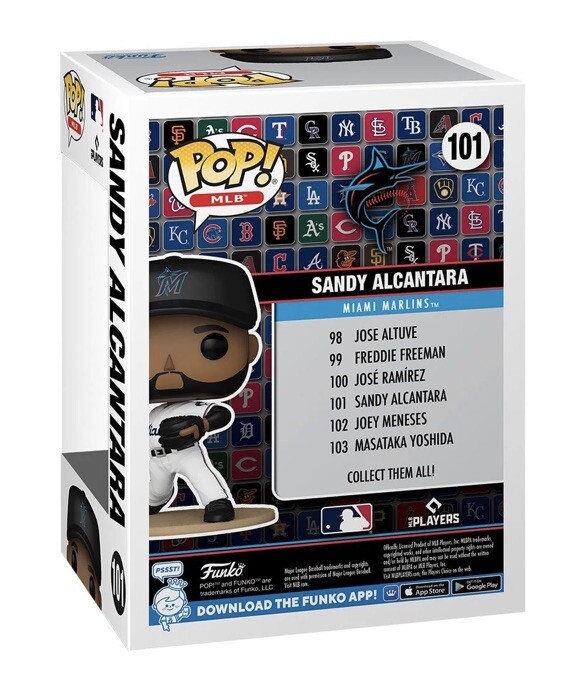 MLB Miami Marlins Sandy Alcantara Funko Pop! Vinyl Figure #101 Preorder ...