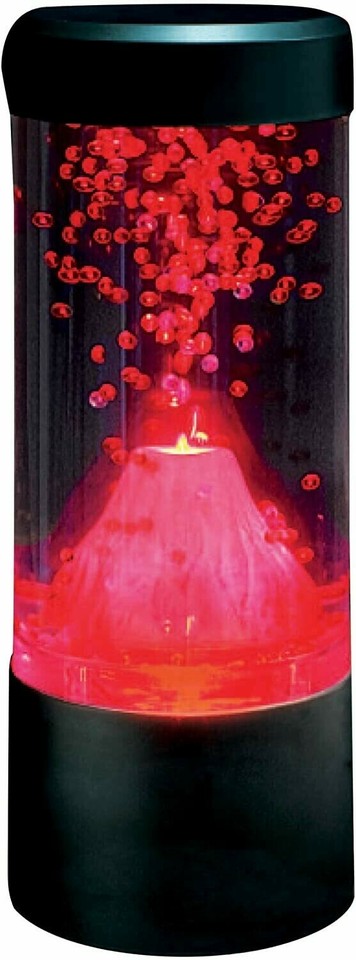 Red Lava Erupting Mini Volcano LED Lamp Mood Night Light Novelty ...