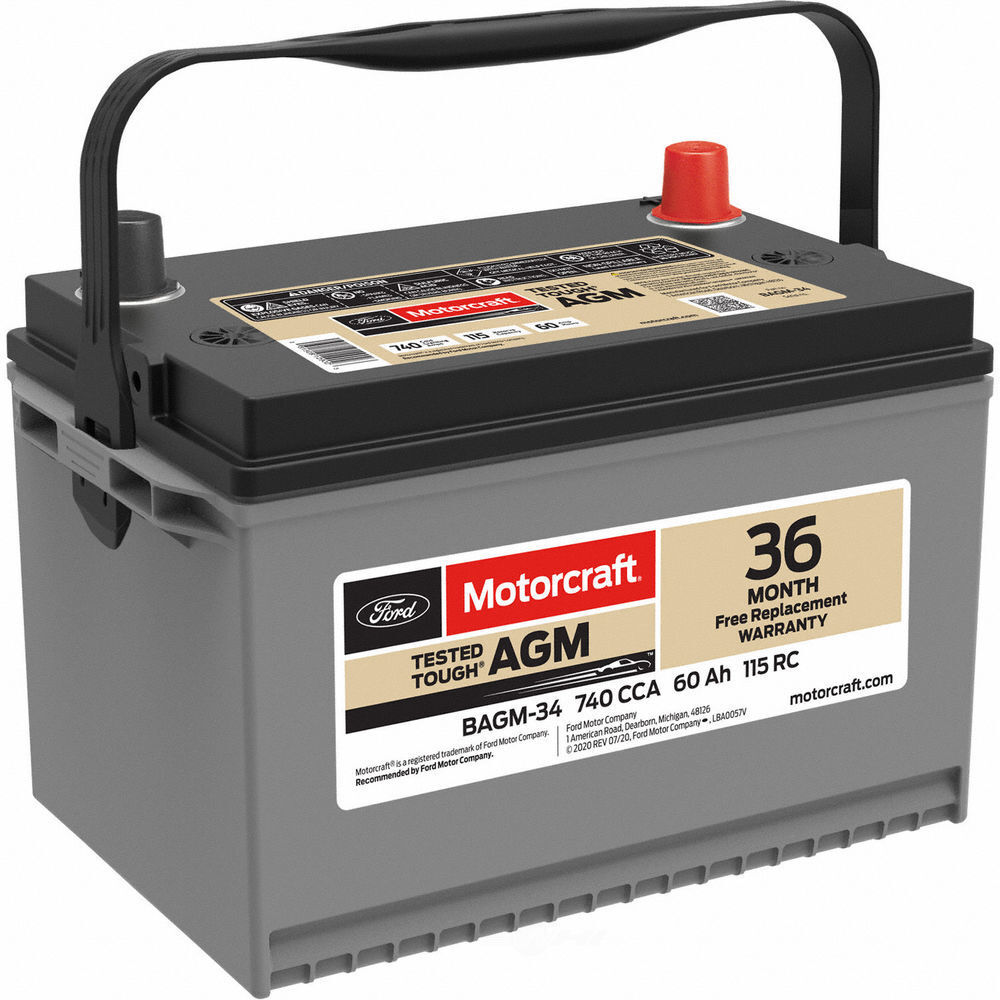 Vehicle Battery-Tested Tough Max Battery Motorcraft fits 89-95 Ford ...