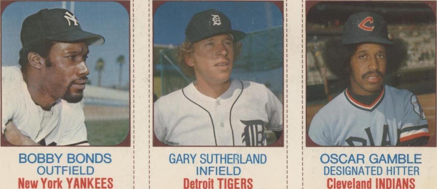 1975 Hostess All-Star Team - Triple Panels Bobby Bonds, Oscar Gamble ...