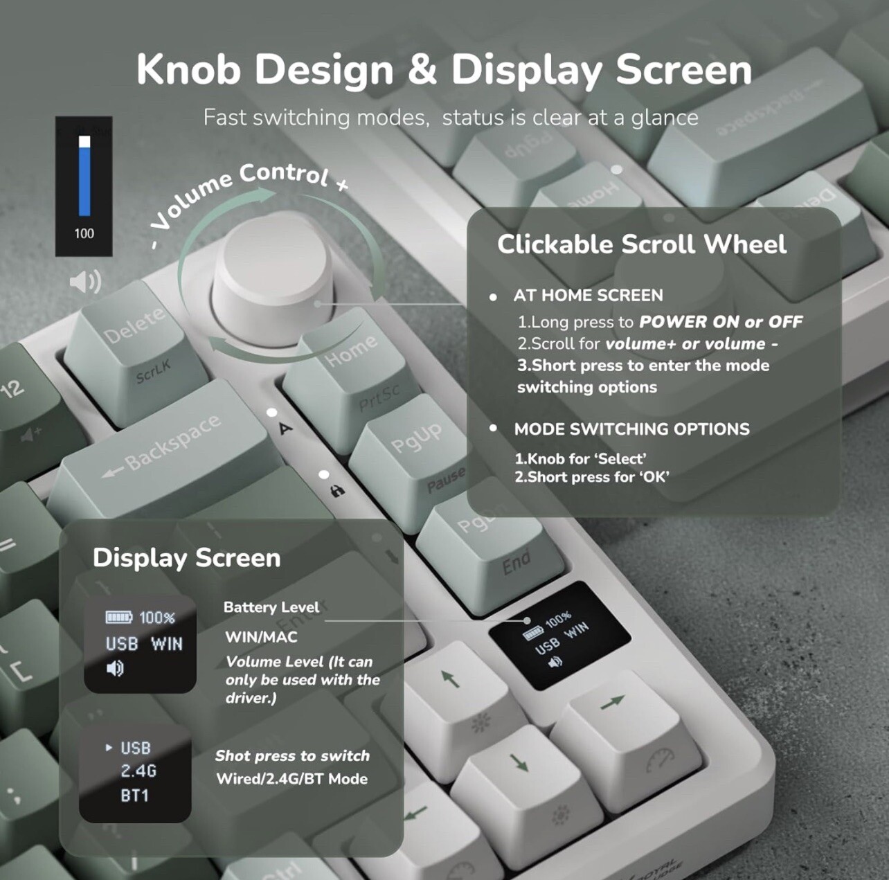 RK ROYAL KLUDGE M75 Wireless Mechanical | Grelly USA