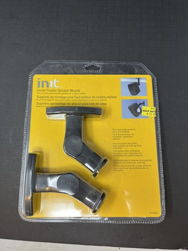 INIT Home Theater Speaker Mounts NT-SWM2B, Black, Mount to Wall or ...